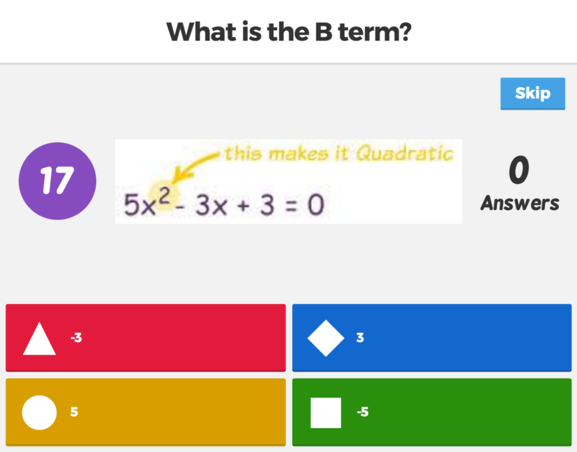 Quadratic equations | Play a learning game