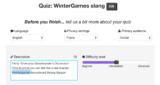 Create Winter Games kahoots with free image gallery