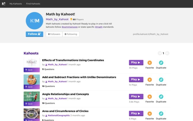 Curriculum-aligned learning games released by Kahoot!