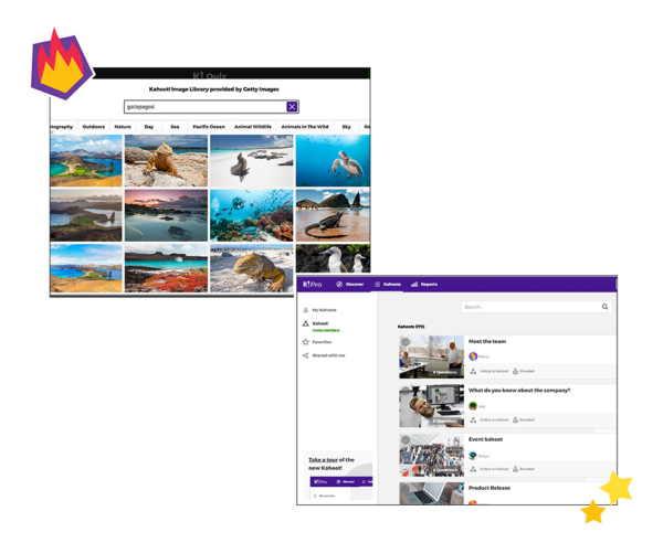 Save time creating games with Kahoot! image library