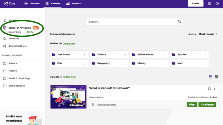 Kahoot! for schools - new offering for teachers and school admins