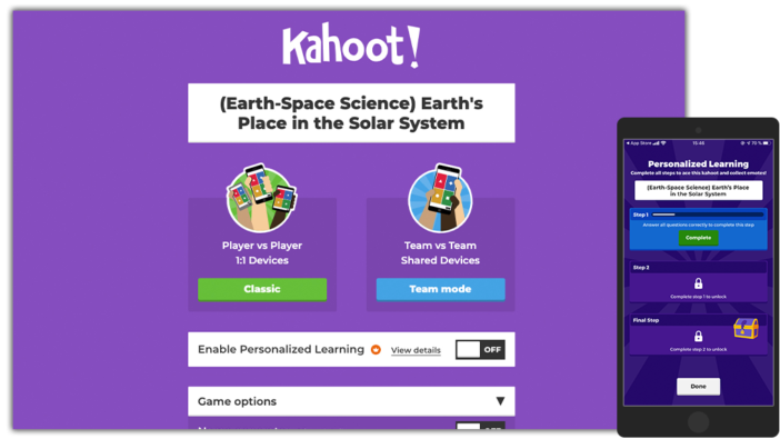 How to use personalized learning in Kahoot! Premium for schools