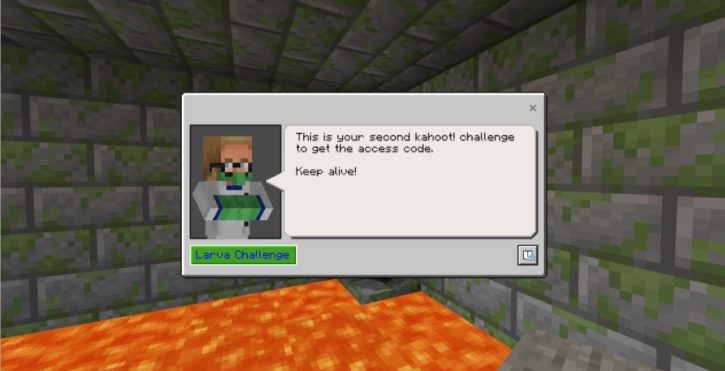 App smashing Kahoot! challenges and Minecraft to learn at home