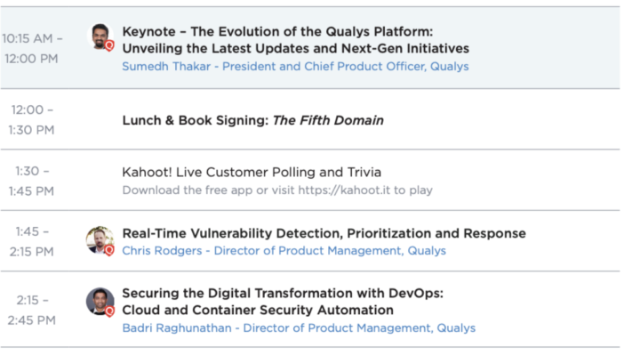 Large event and conference engagement | Qualys story