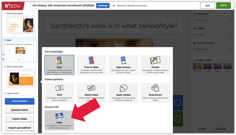 How to control lesson dynamics with Kahoot!