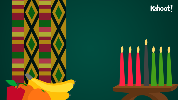 Festive virtual backgrounds for video calls by Kahoot!