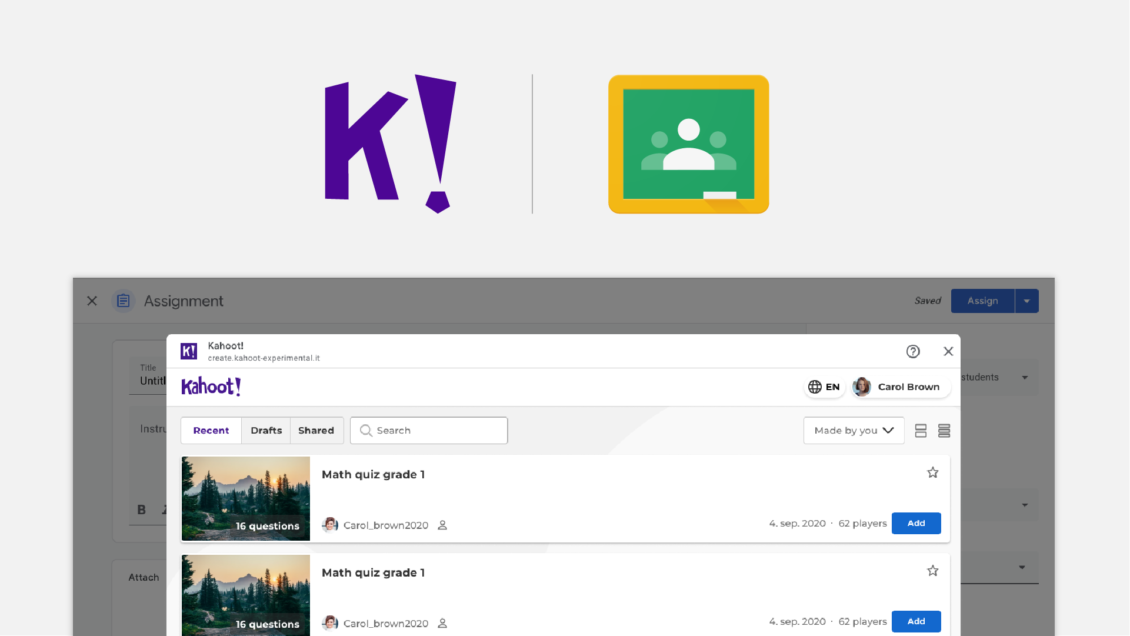 Username generator on the Kahoot! platform