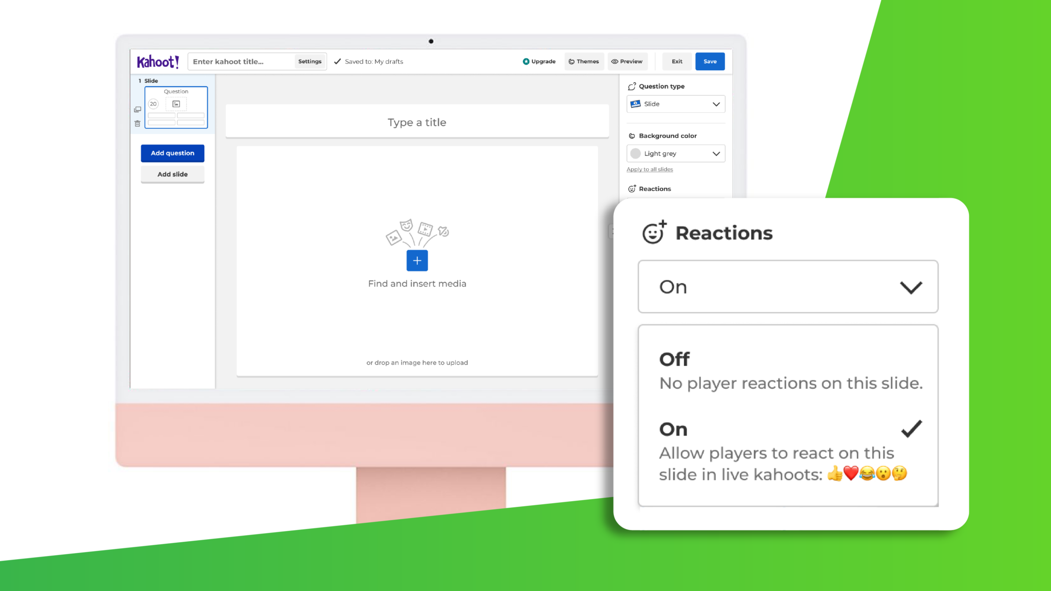 Instant feedback with slide reactions | Kahoot!