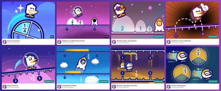 Launch your students into the world of fractions with Duck-Duck Fractions!