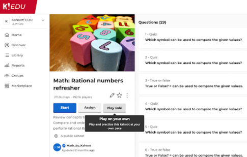 Engage students in independent learning with NEW solo game modes!