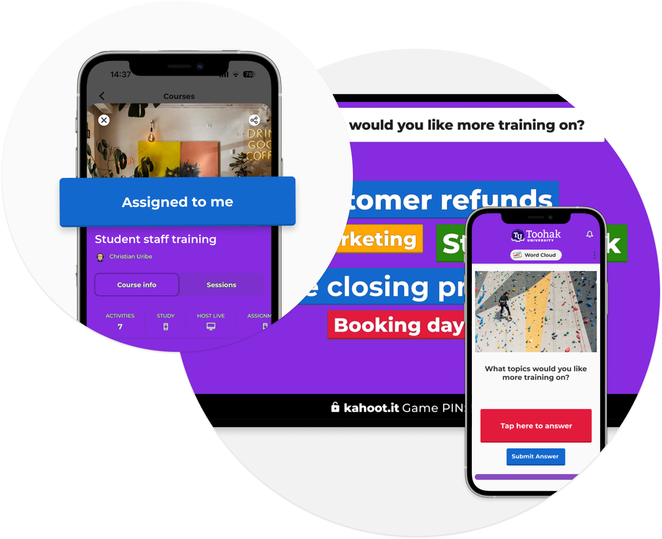 An awesome campus employee learning app | Kahoot! 360 Engage