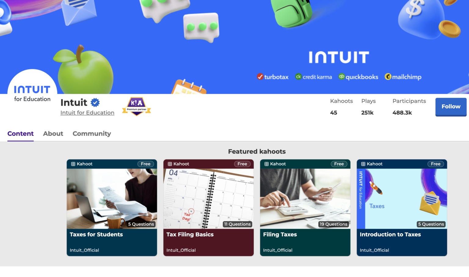 Intuit supports financial literacy for students with Kahoot!