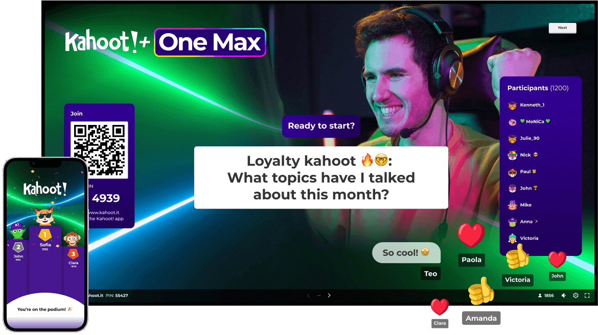 Experience the power of learning with Kahoot!+ One!